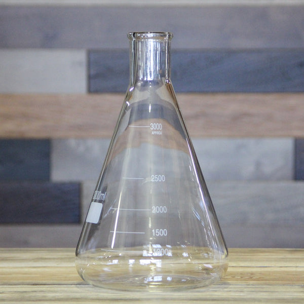 Erlenmeyer Flask - 3L - KJ Urban Winery & Craft Brewing Supplies Inc.